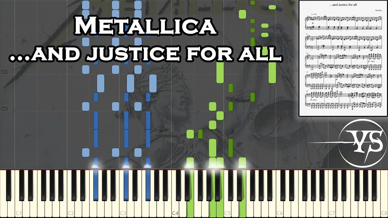 How to play ...And Justice for All by Metallica on piano - Piano Cover ...