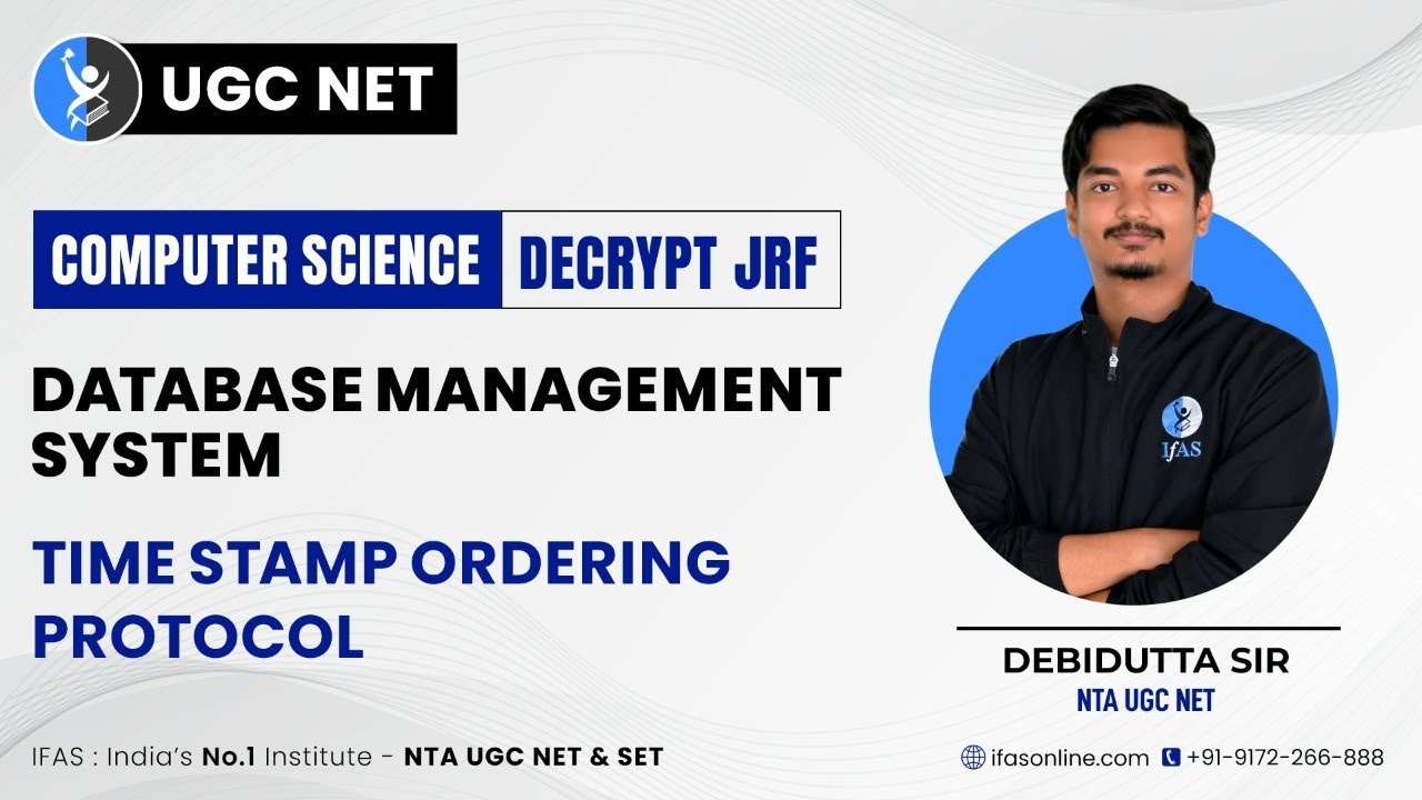 Time Stamp Ordering Protocol Dbms Computer Science Ugc Net Ifas Youtube