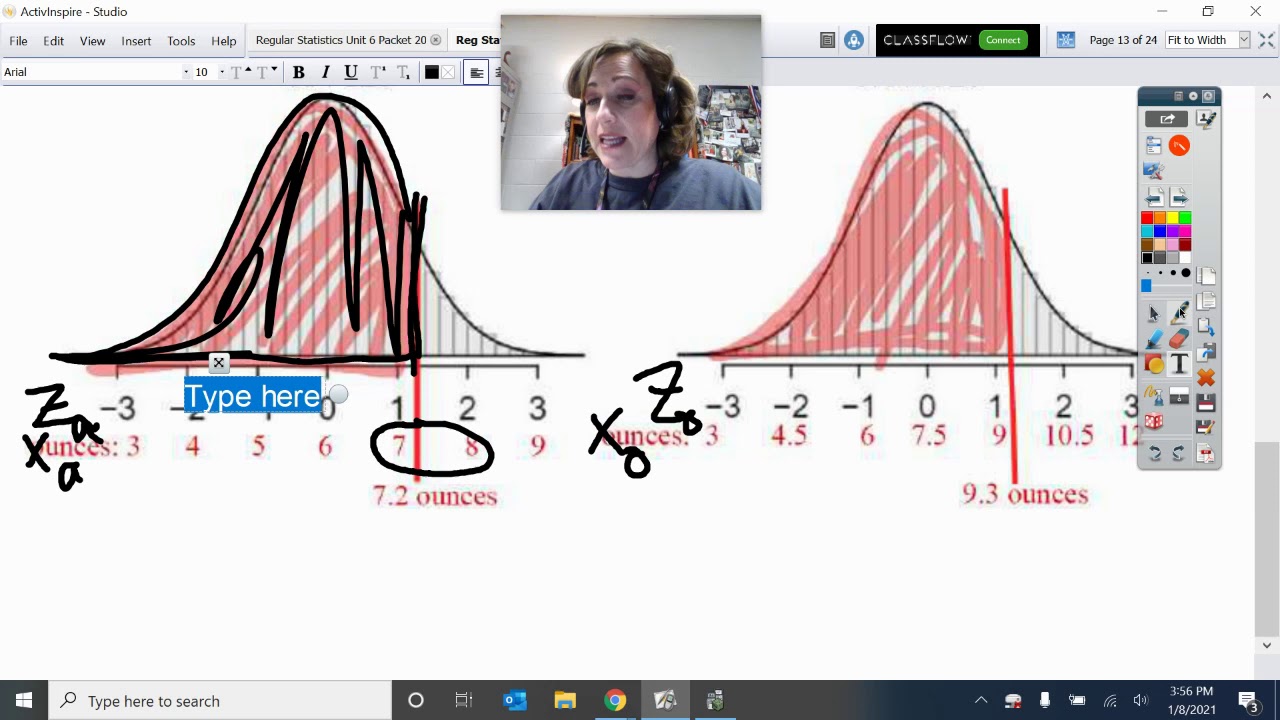 Finding Percentages and Percentiles with the Normal Model Notes VIDEO ...
