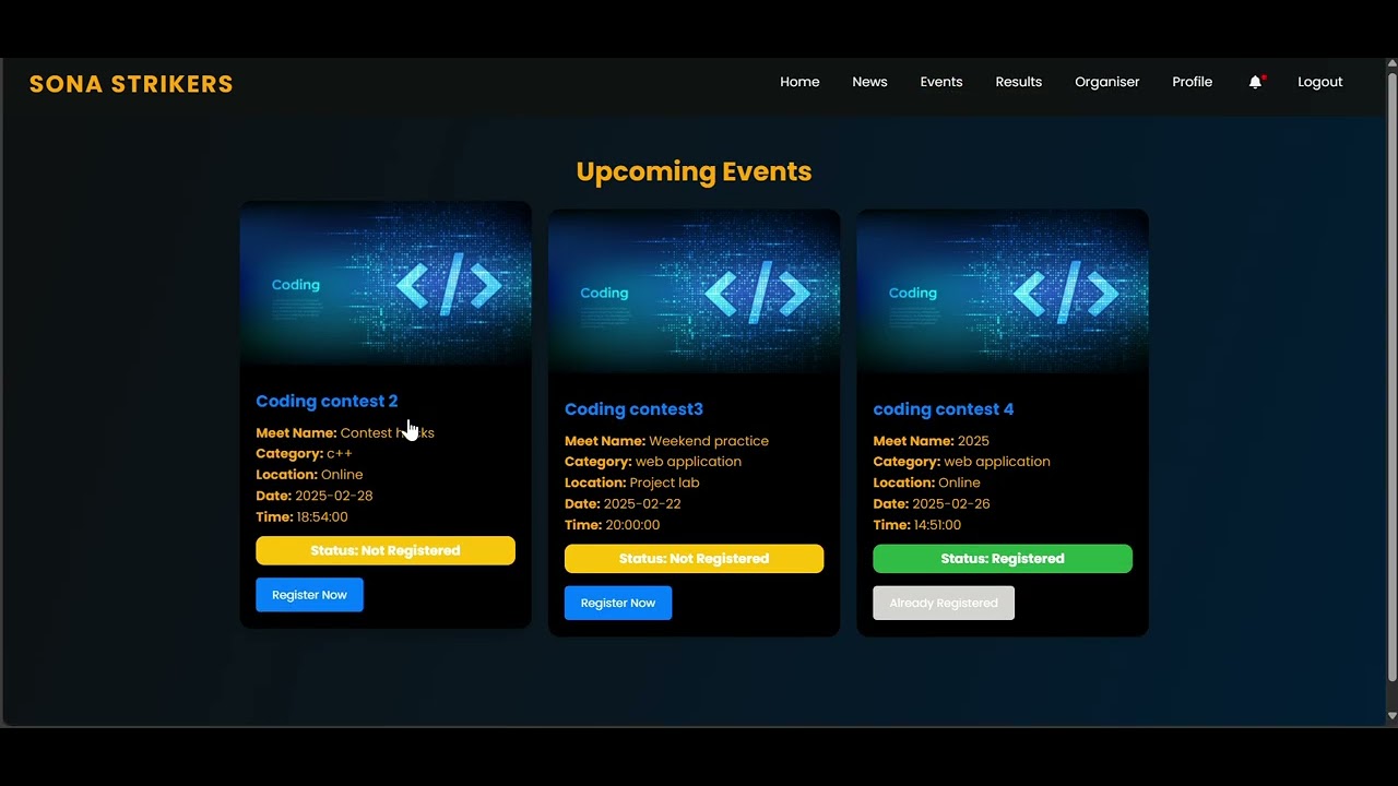 Coding Contest Event Management System - YouTube