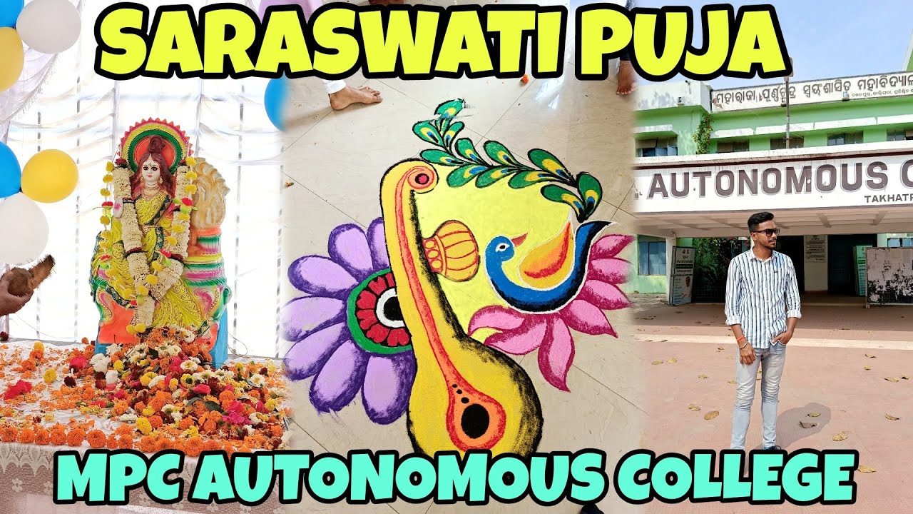 SARASWATI PUJA AT MPC AUTONOMOUS COLLEGE 🎉// ODIA VLOG 😇 // JAJPUR TOKA ...