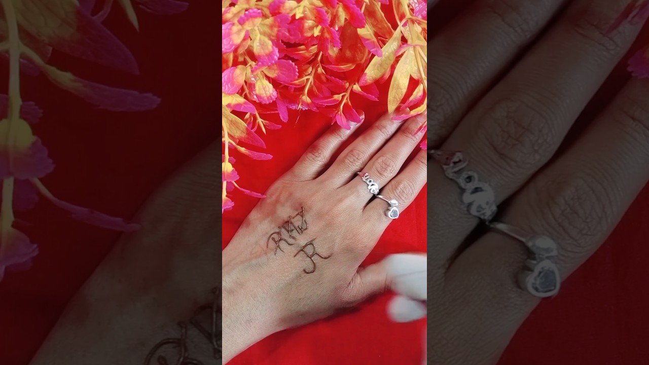 Raj name tatoo mehandi design#henna #name tattoo#shorts video# ...