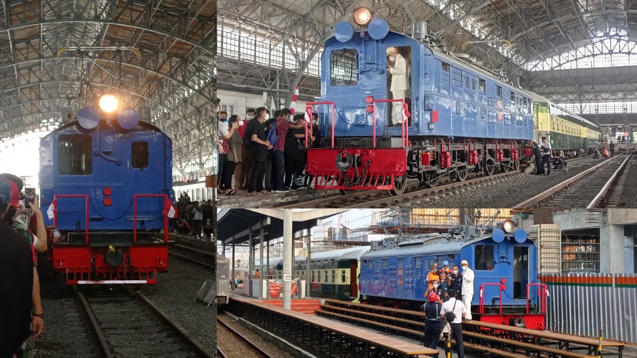 Lokomotif Listrik satu-satunya di Indonesia! Perjalanan kereta ...