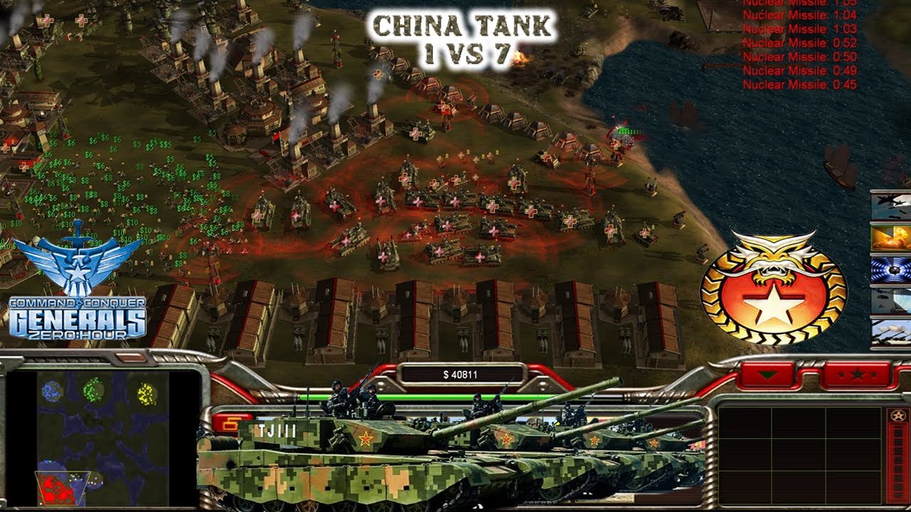China Tank 1 vs 7 China Tanks Generals - Command & Conquer Generals ...