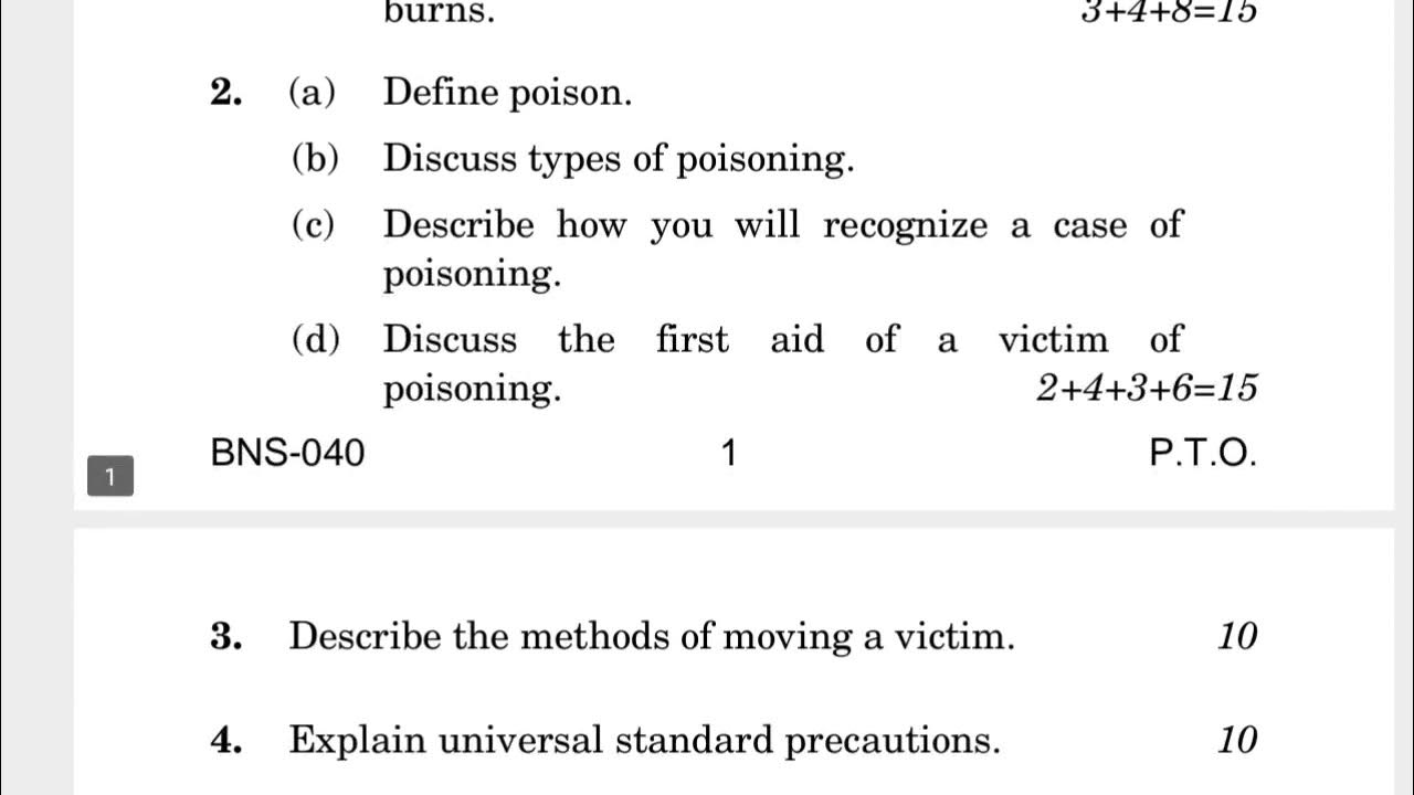 BNS-040 JUNE-2022 QUESTION PAPER IGNOU - YouTube