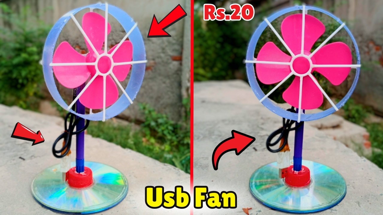 Amazing Invention From DC Motor and CD Player - How to make USB Fan ...