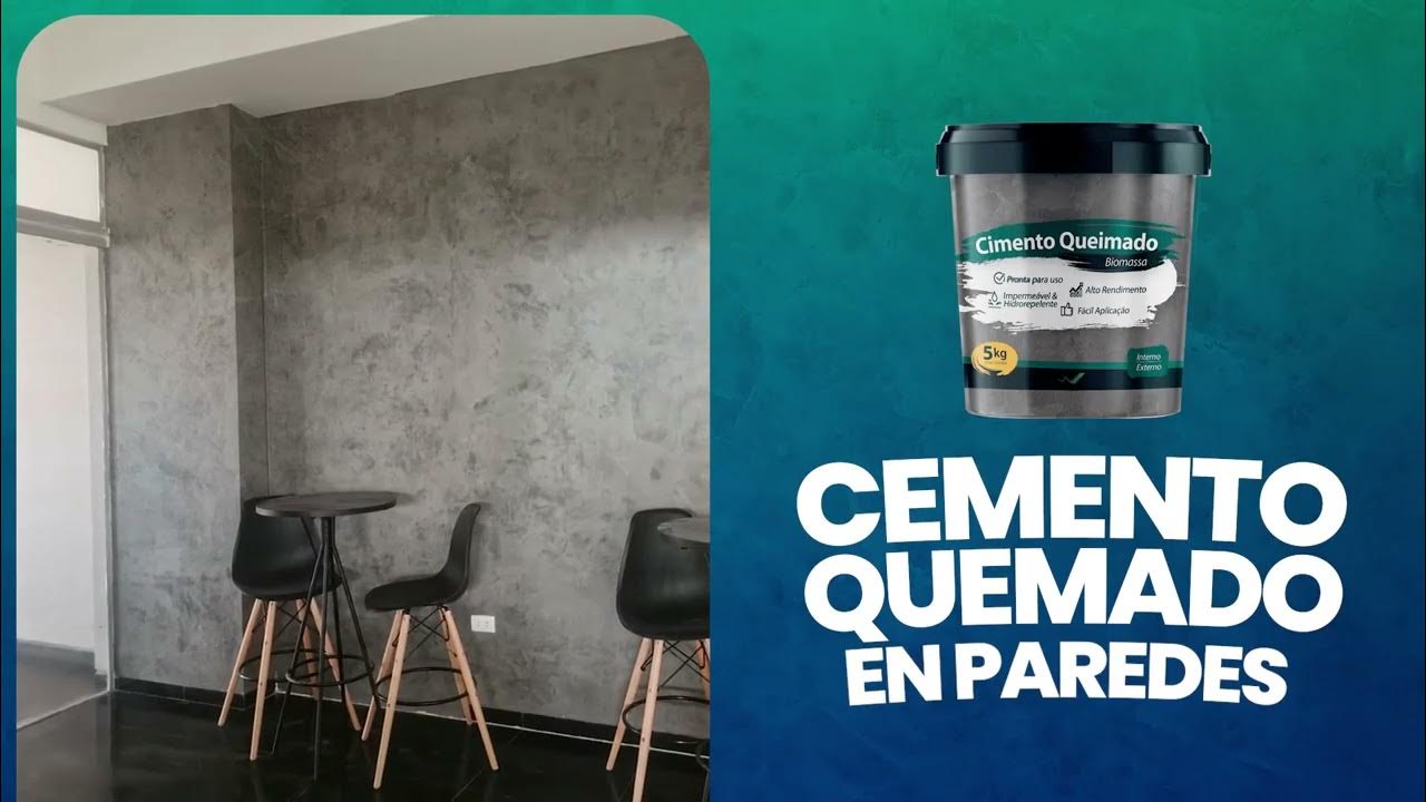 Cemento Quemado rendimiento en pisos y paredes - YouTube