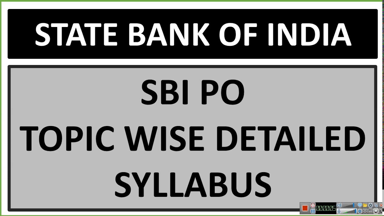 SBI PO DETAILED SYLLABUS SBI PO EXAM 2020 YouTube sbi-po-detailed-syllabus-sbi-po-exam-2020-youtube
