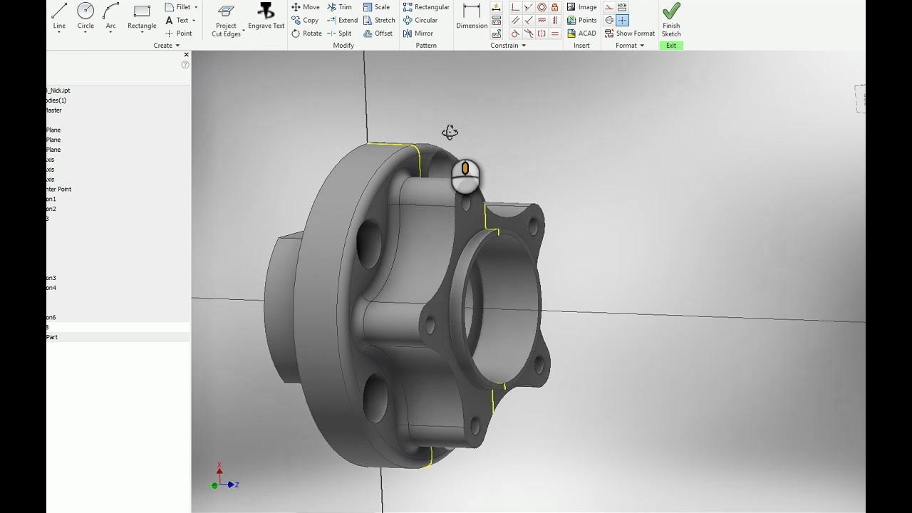 Autodesk Inventor HSM - Using Sketches to Drive Turning Toolpaths - YouTube