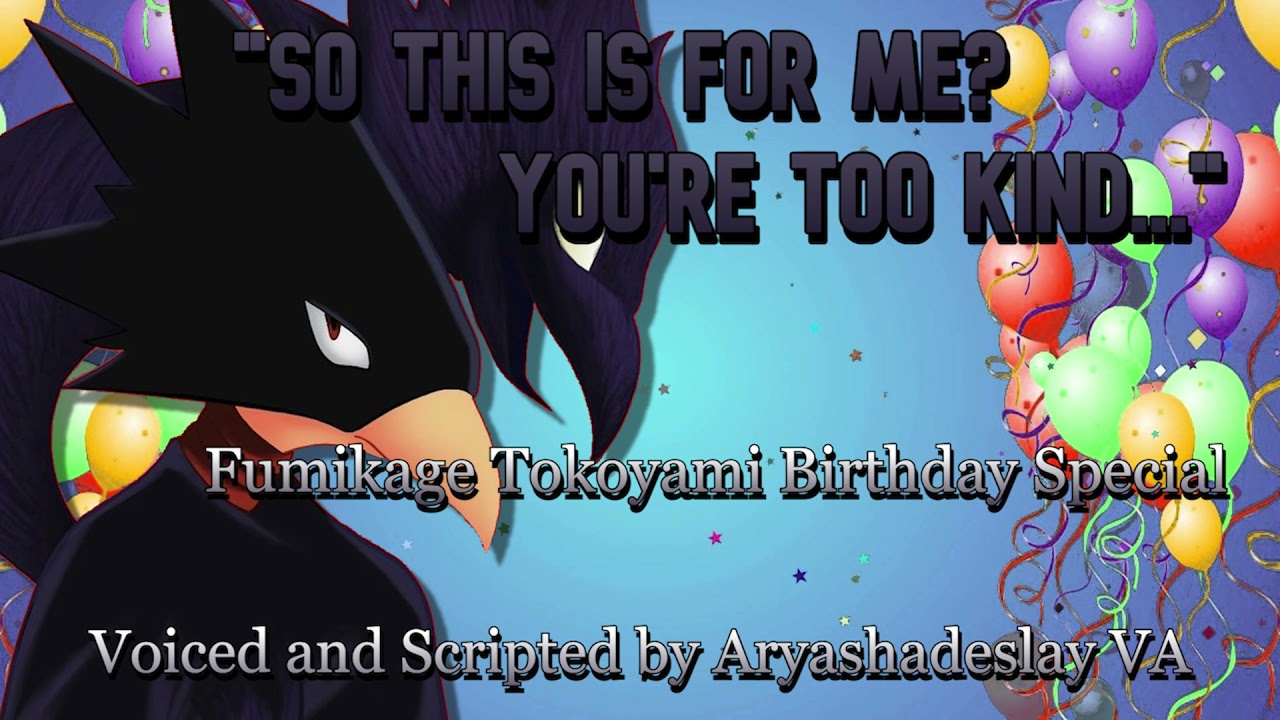 Celebrating Tokoyami's Birthday!!: Fumikage Tokoyami Birthday ASMR ...