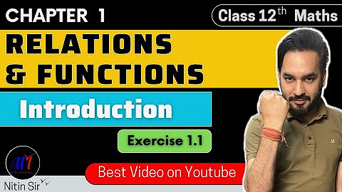 Relations and Functions Chapter 1 Class 12 Maths New NCERT Book 2024-25 - YouTube