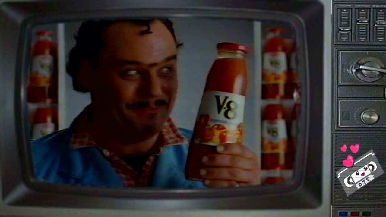 V8 Juice Con The Fruiterer Commercial 1991 - YouTube