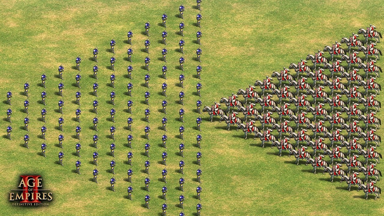50 Champion Vs 50 Knight|| Age of Empires II: Definitive Edition - YouTube