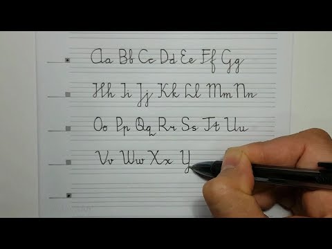 Wie schreibt man A bis Z in indonesischer Schreibschrift? | Pancasila Text für die Schreibpraxis