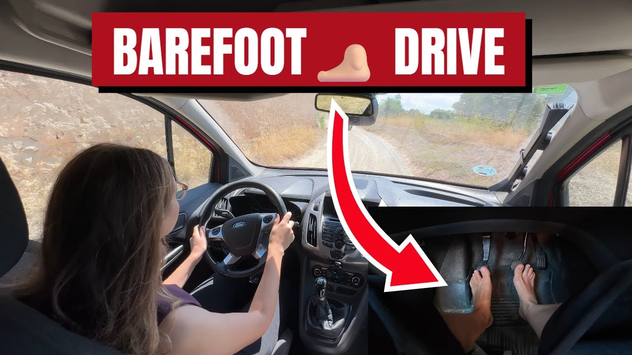 🦶🏼 BAREFOOT Revving 🦶🏼 | Girl Driving Manual Car – Pedal View 💅 - YouTube