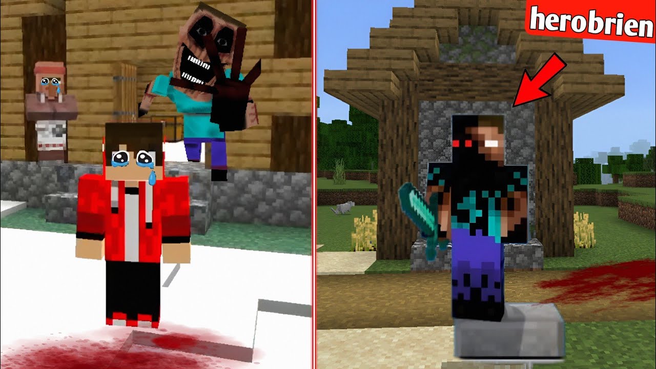 Minecraft scary mimiker villagers ko mar diya|Minecraft horror ...