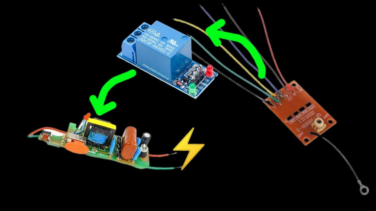 cara merakit modul RC, relay dan raket nyamuk - YouTube