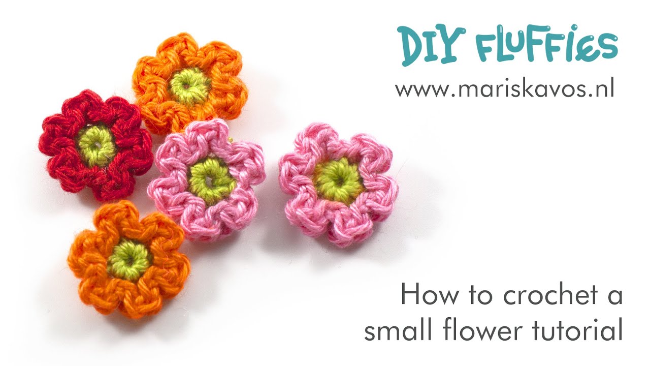 How to crochet a Small flower - Easy - For Beginners - English - YouTube