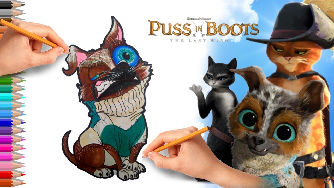 Amazing Perrito Dog DRAW | Puss in boots the Last Wish - YouTube