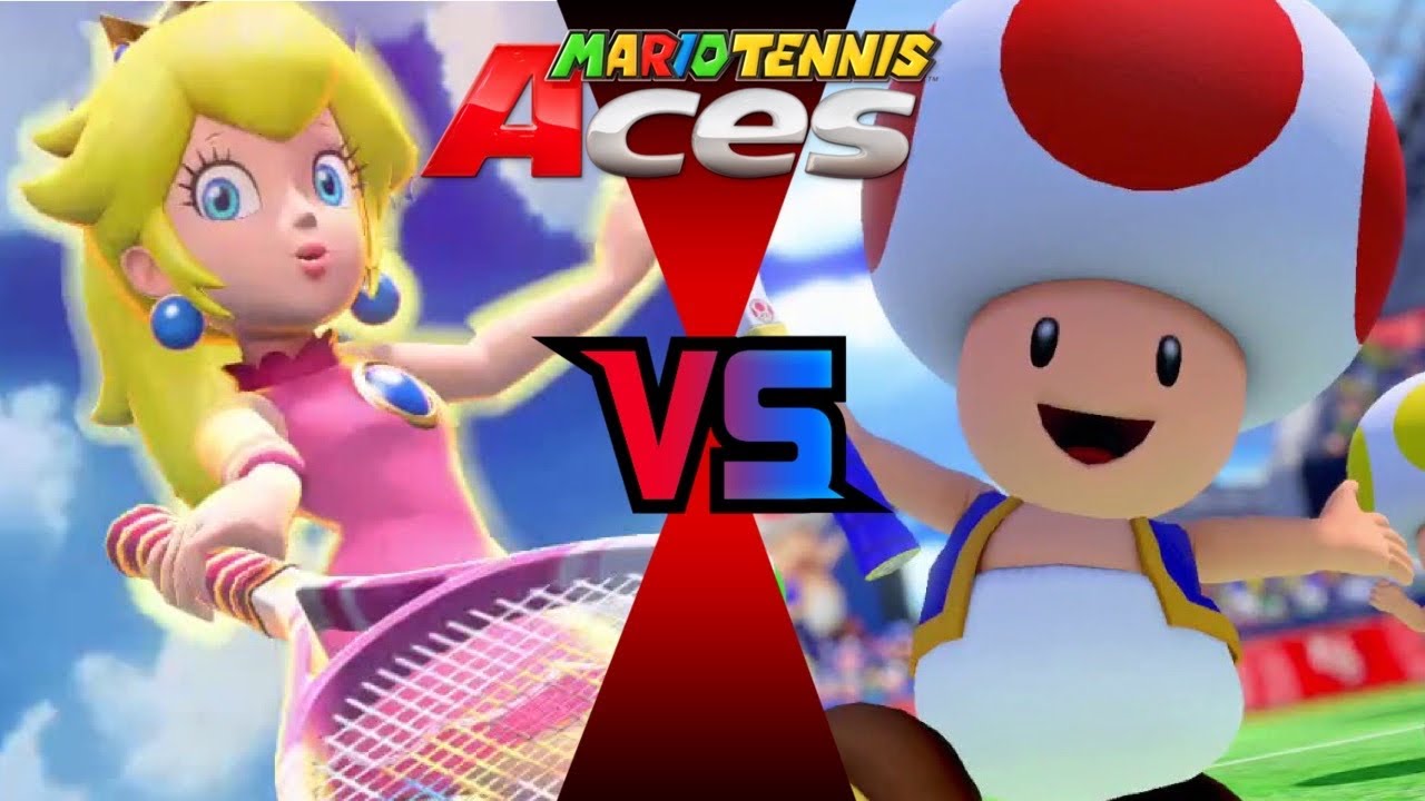 Mario Tennis Aces - Peach vs Toad (Tiebreaker) - YouTube