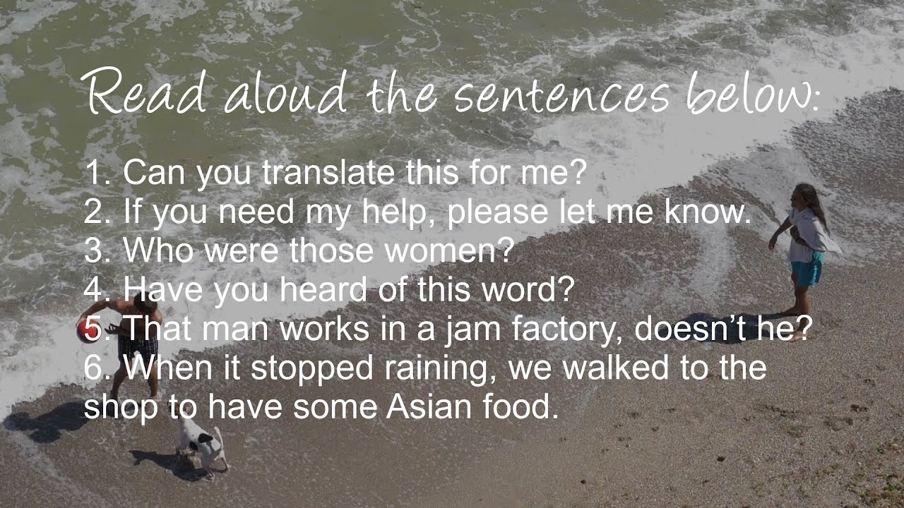 Pronunciation - Part 2 - Read aloud the sentences below - YouTube