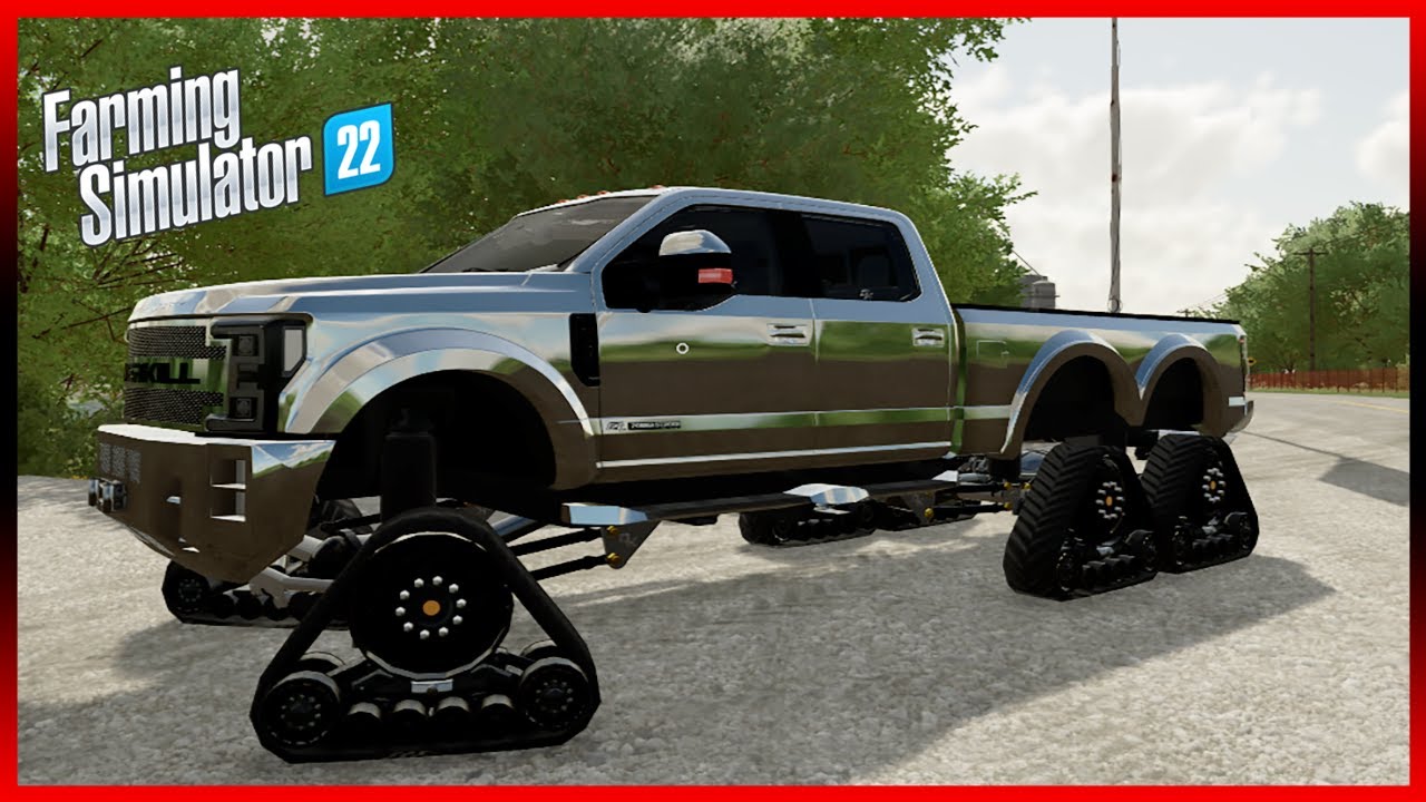 FARM SIMULATOR 22 RP - 6X6 FORD F550 POWERSTROKE ON TRACKS! - YouTube