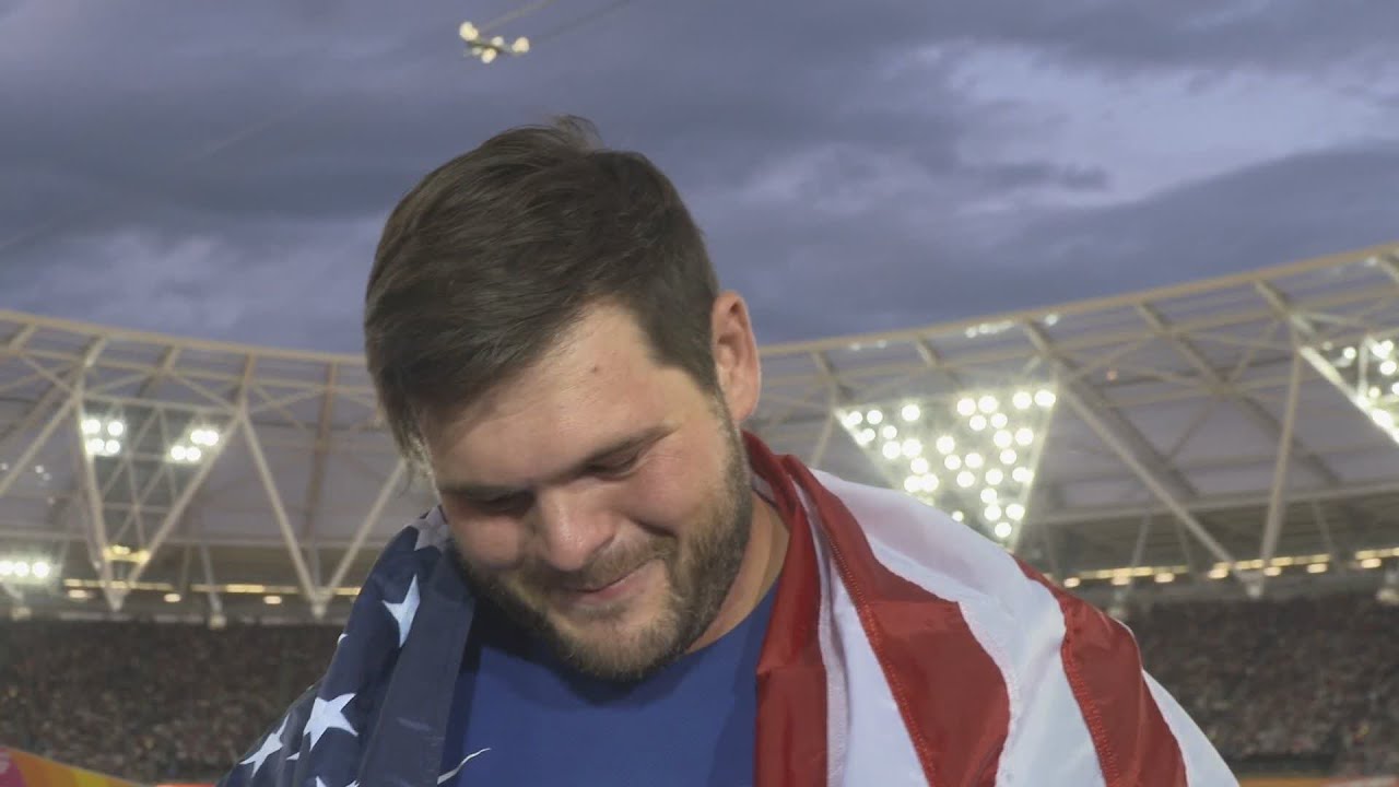 WCH 2017 London - Mason Finley USA Discus Throw Bronze - YouTube
