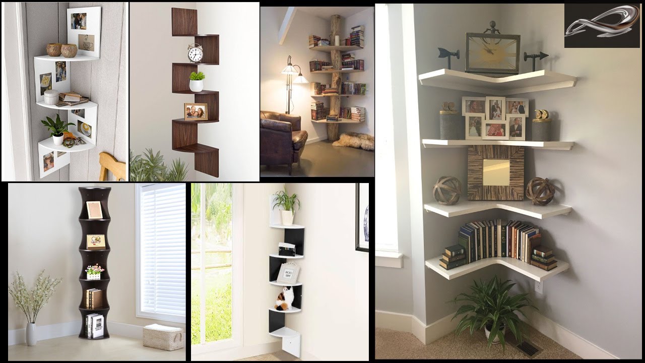 Corner wall rack design ideas 2020 | Modern corner wall shelf designs ...