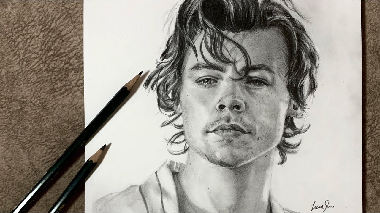 Pencil Portrait - Harry Styles | hyperlapse - YouTube