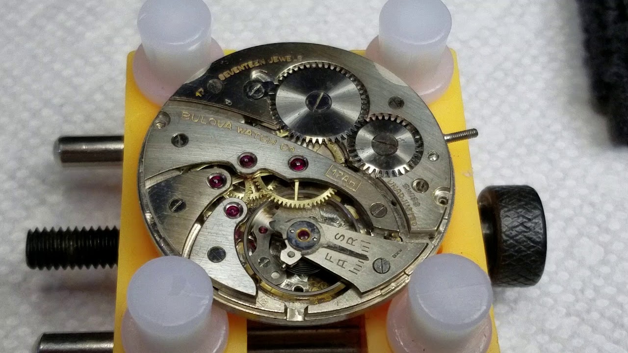 Bulova 17AH (ETA 951, 953) 17-Jewel Pocket Watch Movement After Service ...
