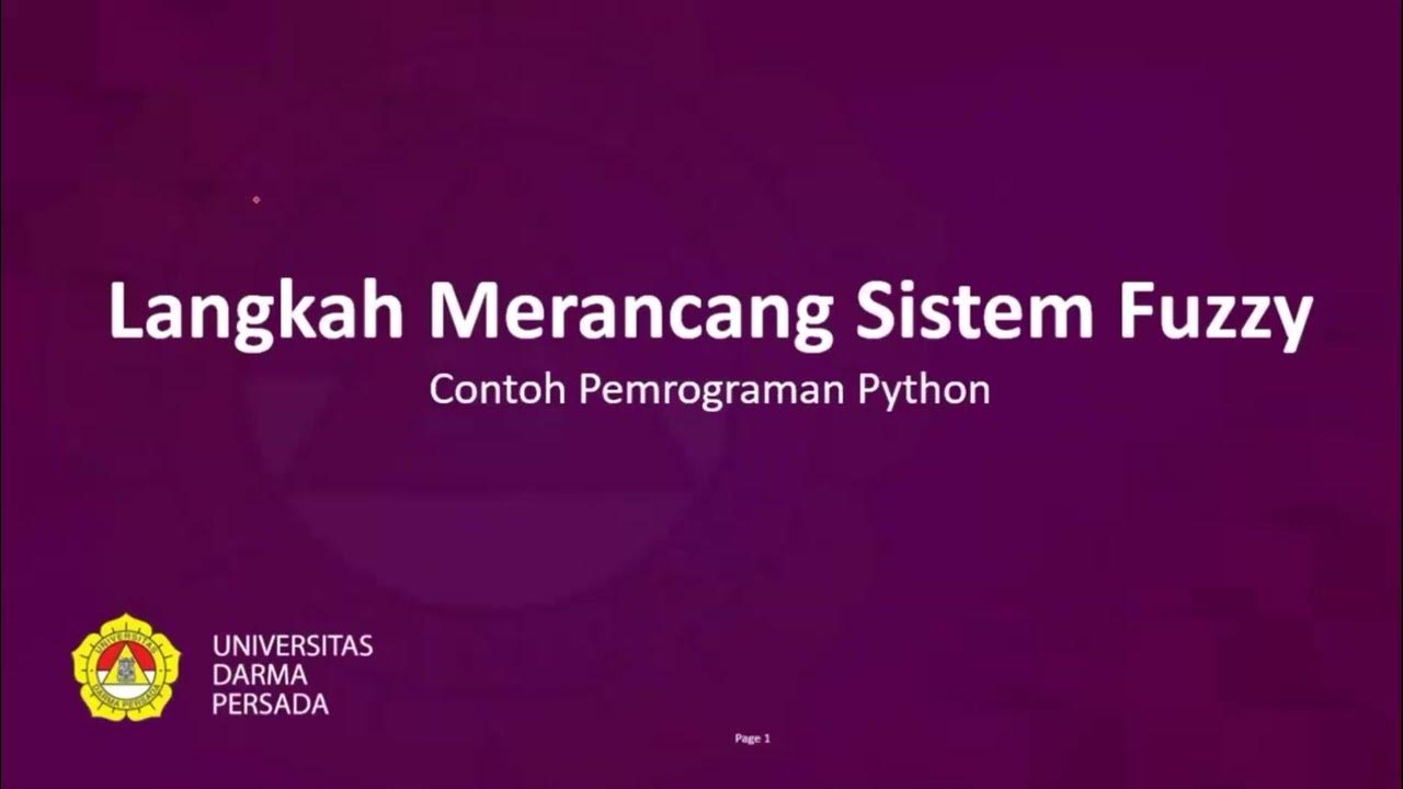 07. Implementasi Fuzzy dengan Python - YouTube