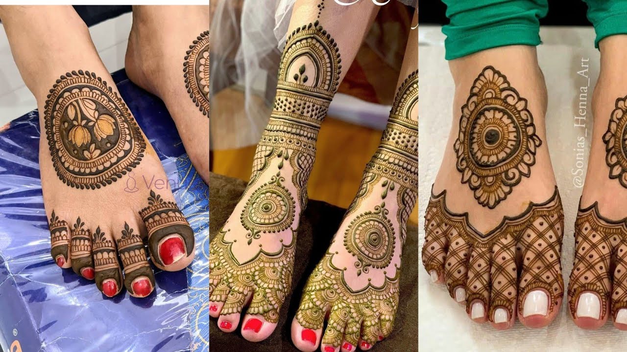 Gol Tiki Mehndi Design For Foot. Beginner Mehndi Design.Basic Tiki ...