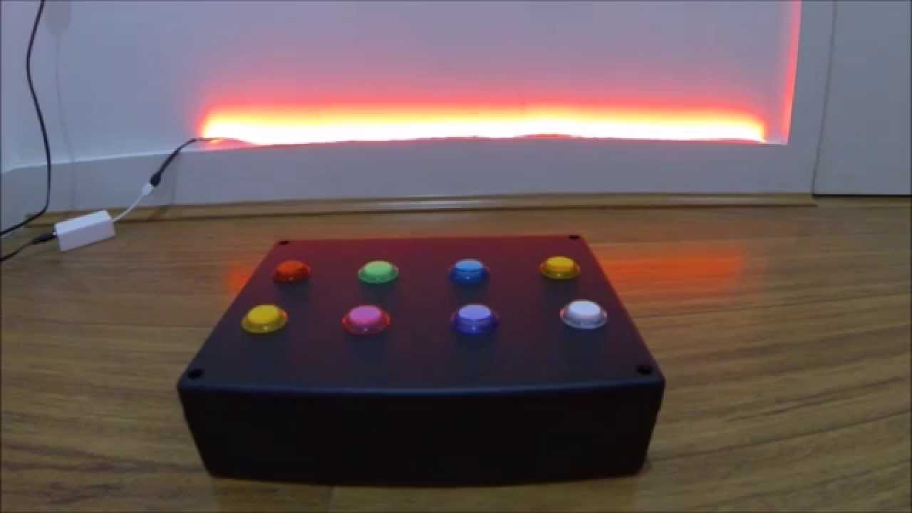 Wireless Button Box Controlling any LED Strips - YouTube