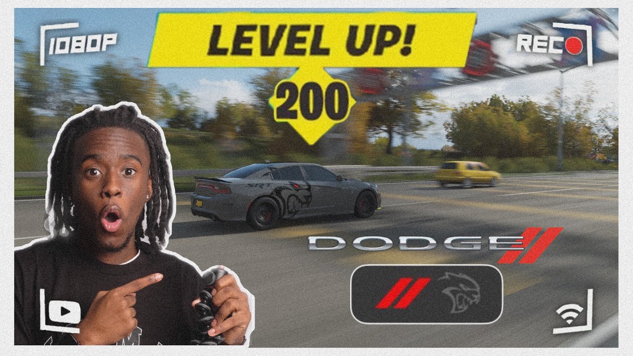 Kai Cenat cutting up in 2021 Dodge Charger red eye hellcat [200 speed ...