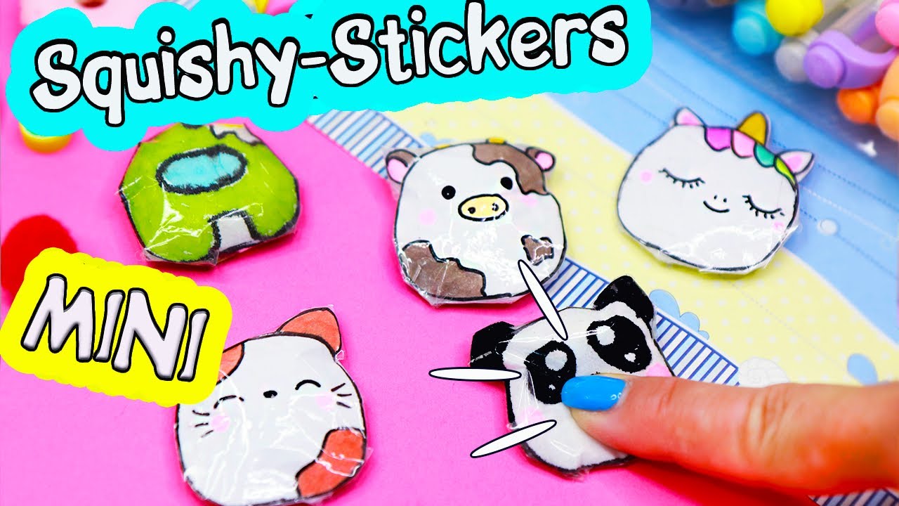 DIY Mini SQUISHY STICKERS! Cute&easy craft - YouTube