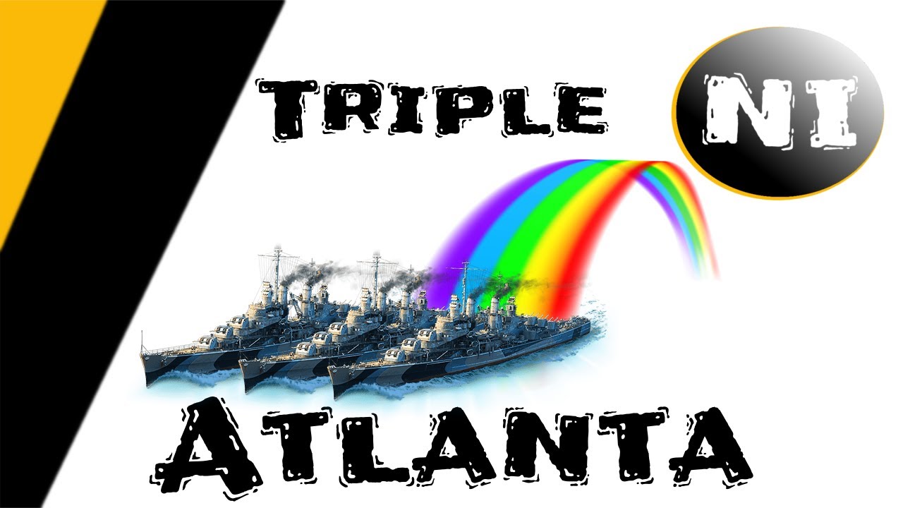 WoWS - Triple Atlanta Sealclubbing - YouTube