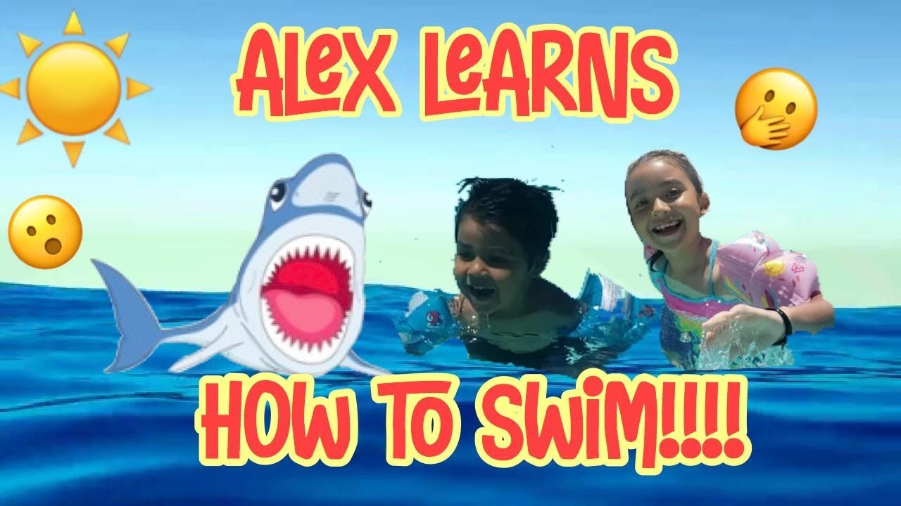 Alex lerns how to swim with alexa - YouTube