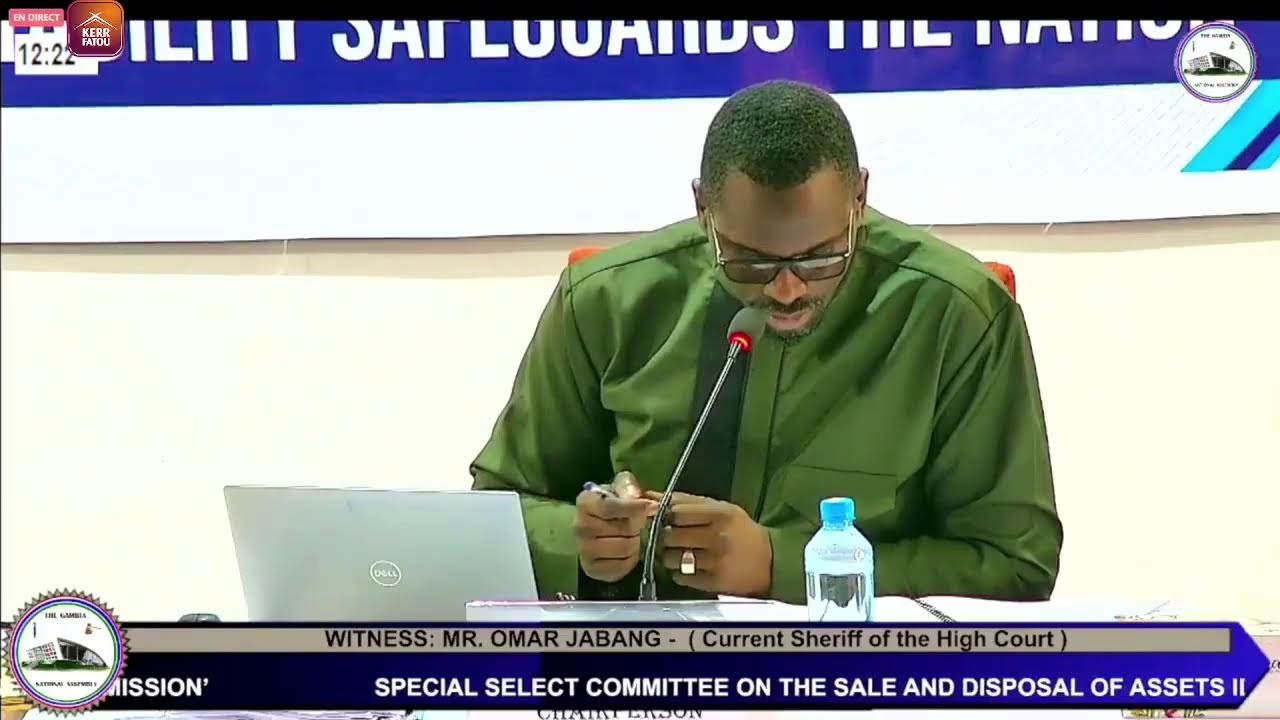 ALIEU JALLOW: SELECT COMMITTEE ON THE SALE AND DISPOSAL OF ASSETS - YouTube