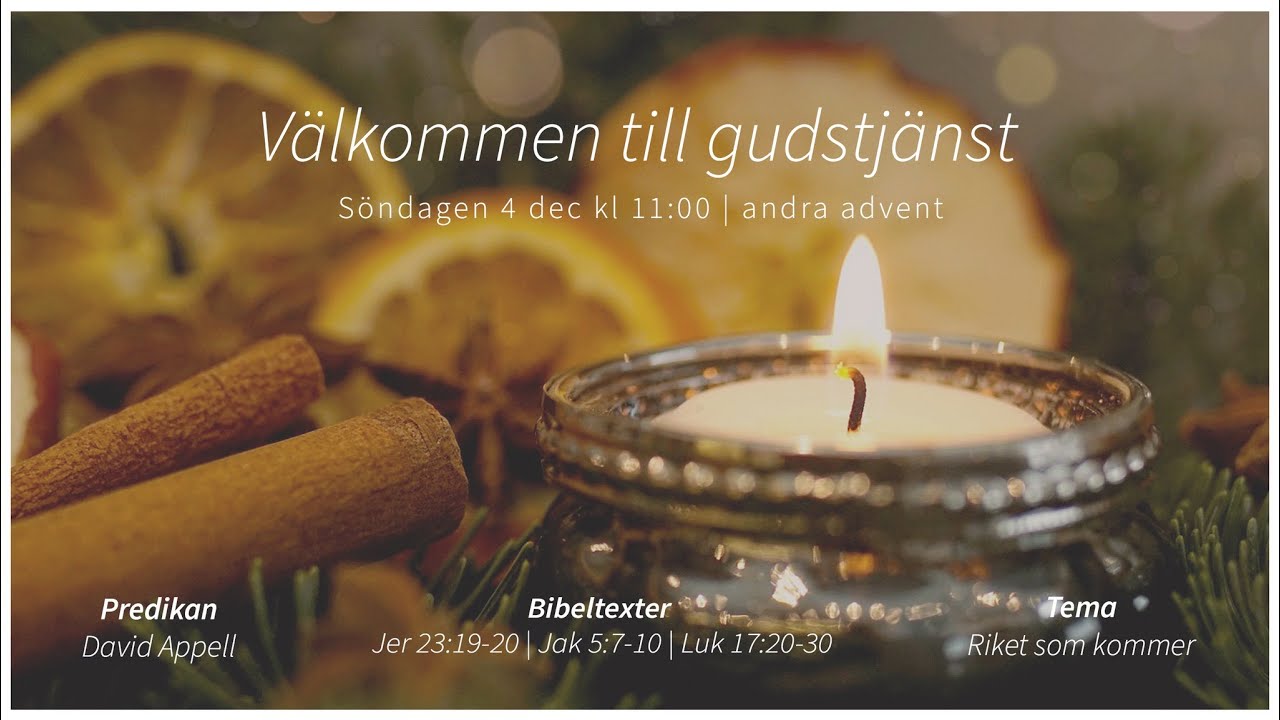 Gudstjänst, andra söndagen i advent - YouTube
