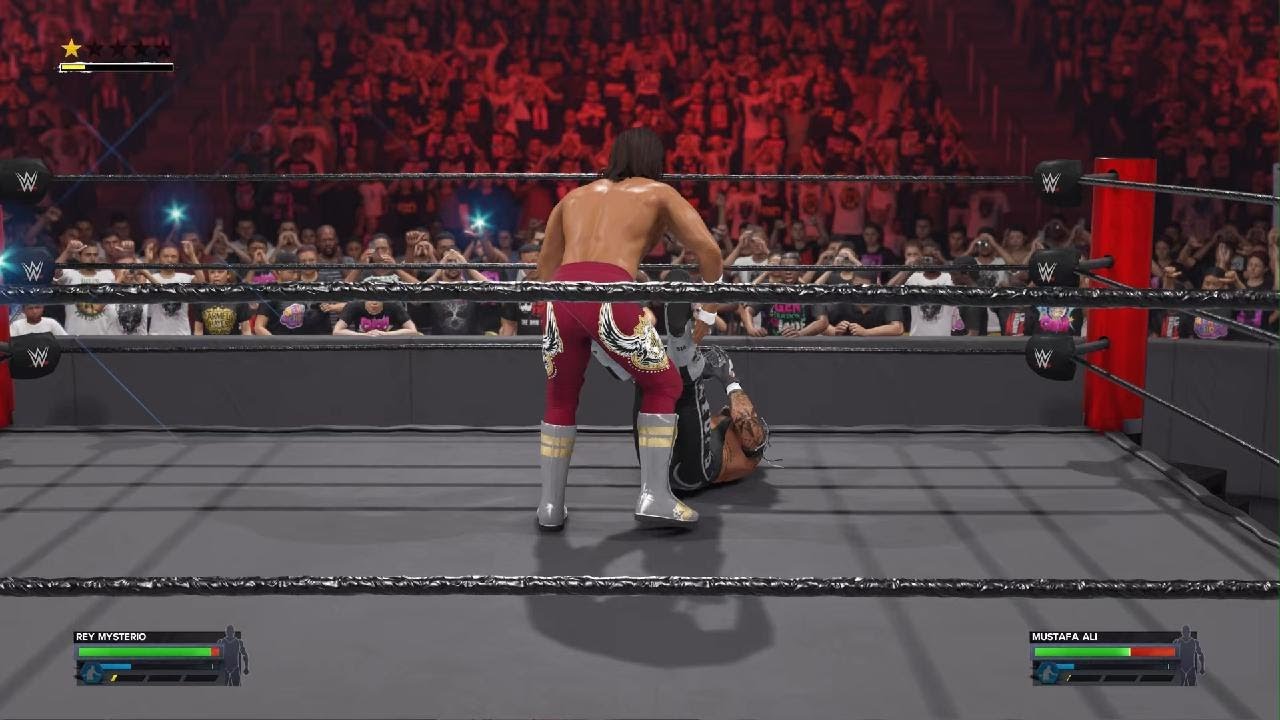 WWE 2K24 Mustafa Ail Vs Rey Mysterio KTE Cruiserweight Championship New ...