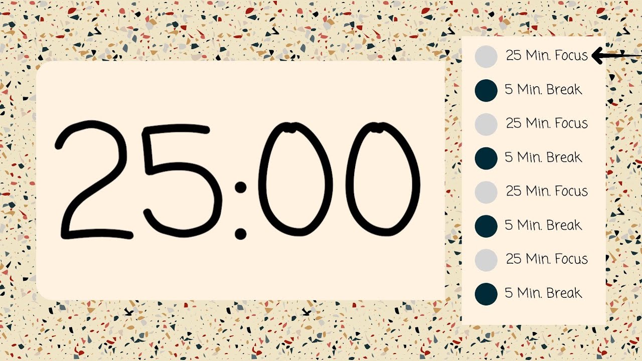 2-Hour Pomodoro Countdown Timer | 25-Min Focus & 5-Min Breaks ...