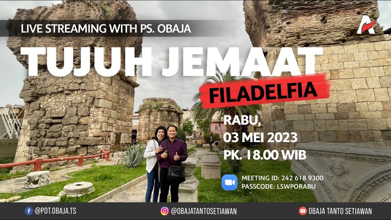 FILADELFIA | Tujuh Jemaat Kitab Wahyu | Live Streaming With Ps. Obaja ...