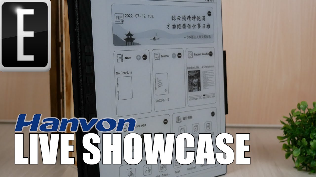 Hanvon N10 e-Note - LIVE SHOWCASE - YouTube
