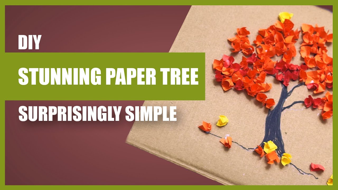 Easy Autumn Tree Craft: From Paper to Nature-Inspired Artwork - YouTube