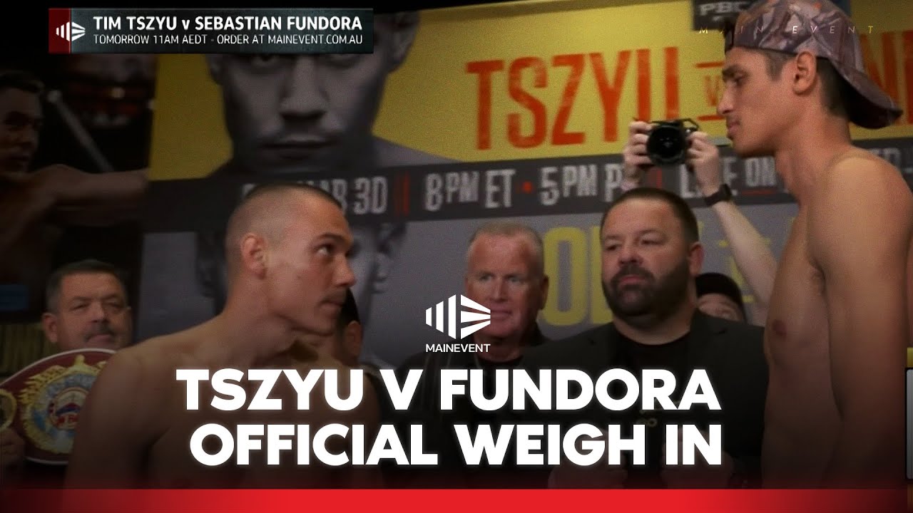 "David beat Goliath, and history REPEATS!" Tszyu v Fundora Weigh In ...