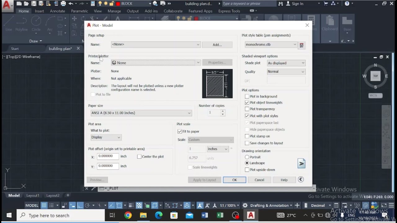 HOW TO PRINT YOUR DRAWING IN AUTOCAD - YouTube