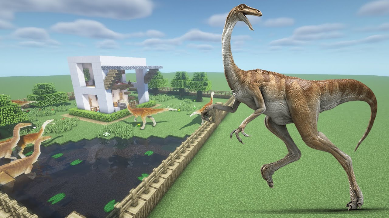How To Make a Gallimimus Farm in Minecraft PE - YouTube