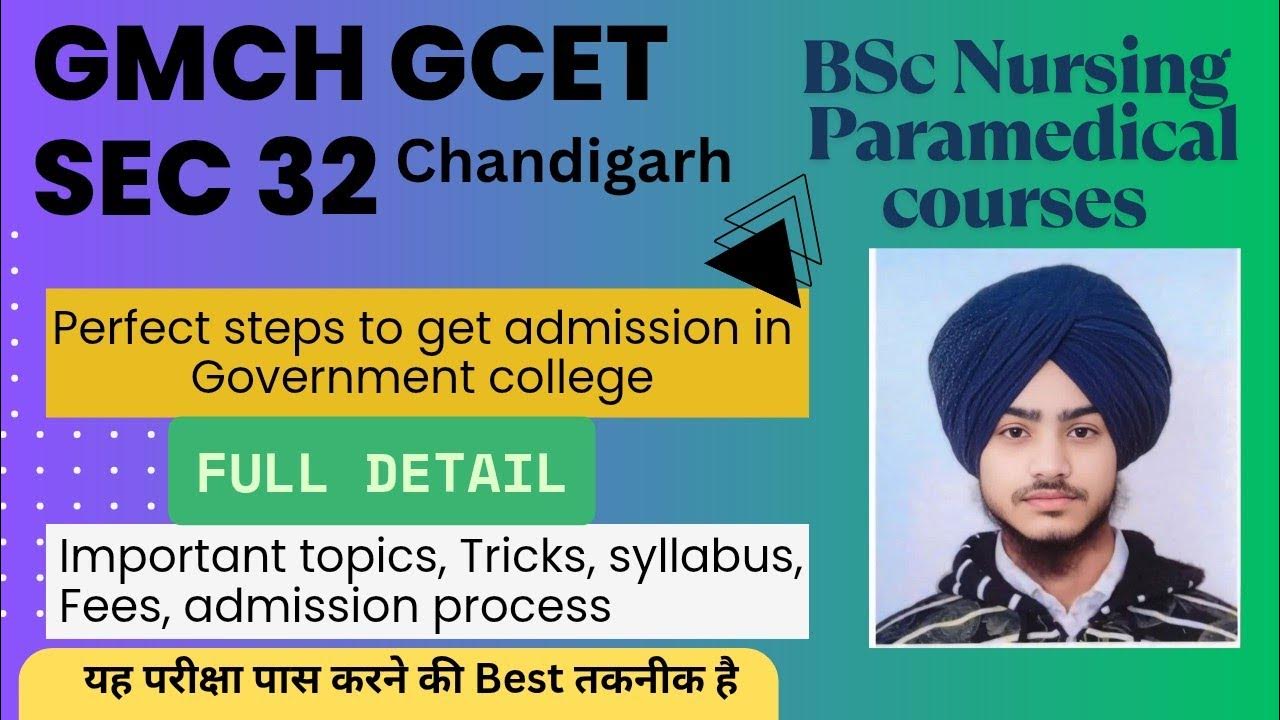 Govt Medical College Admission 2025 | GMCH GCET CHANDIGARH Nursing, BPT, BMLT, BSc | Admission ...