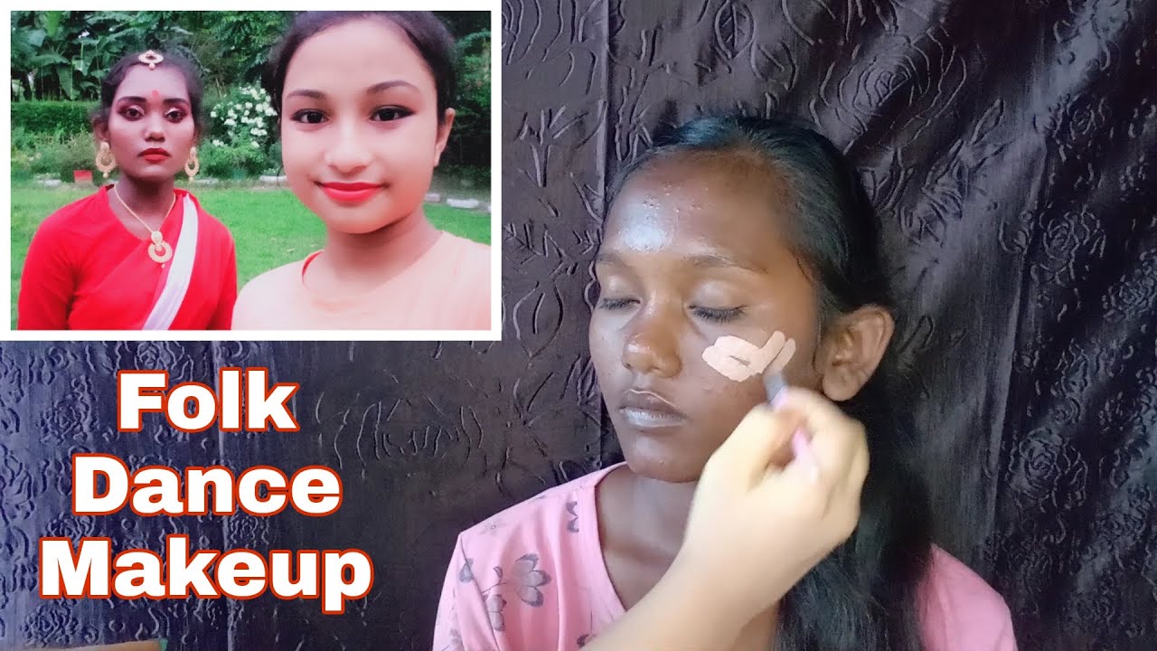 Traditional Folk dance makeup tutorial | Makeup transformation | - YouTube
