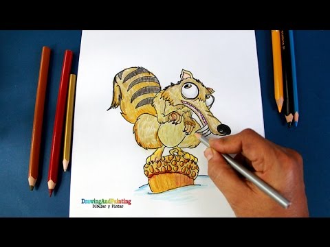 How to draw SCRAT (Ice Age) | Cómo dibujar a Scrat (La Era de Hielo ...